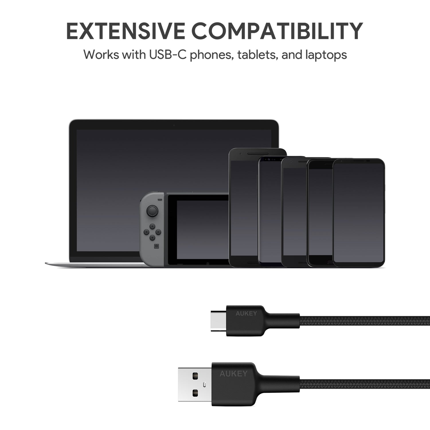 USB-C & MFI Certified Lighting Cable | AUKEY Online