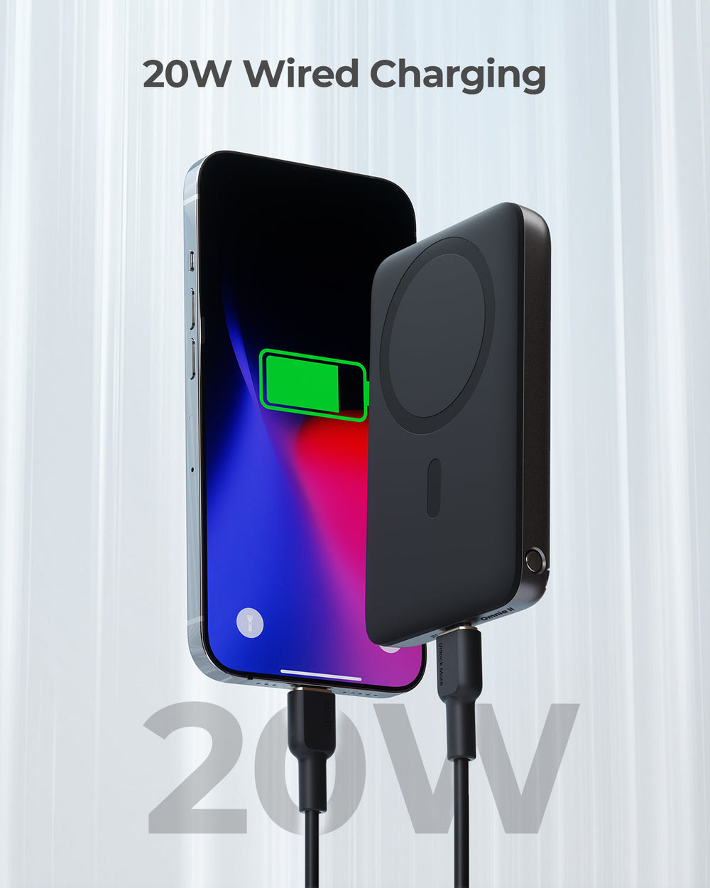 AUKEY PB-MS01 MagFusion 6700mAh 20W Magnetic Wireless Charging Power B