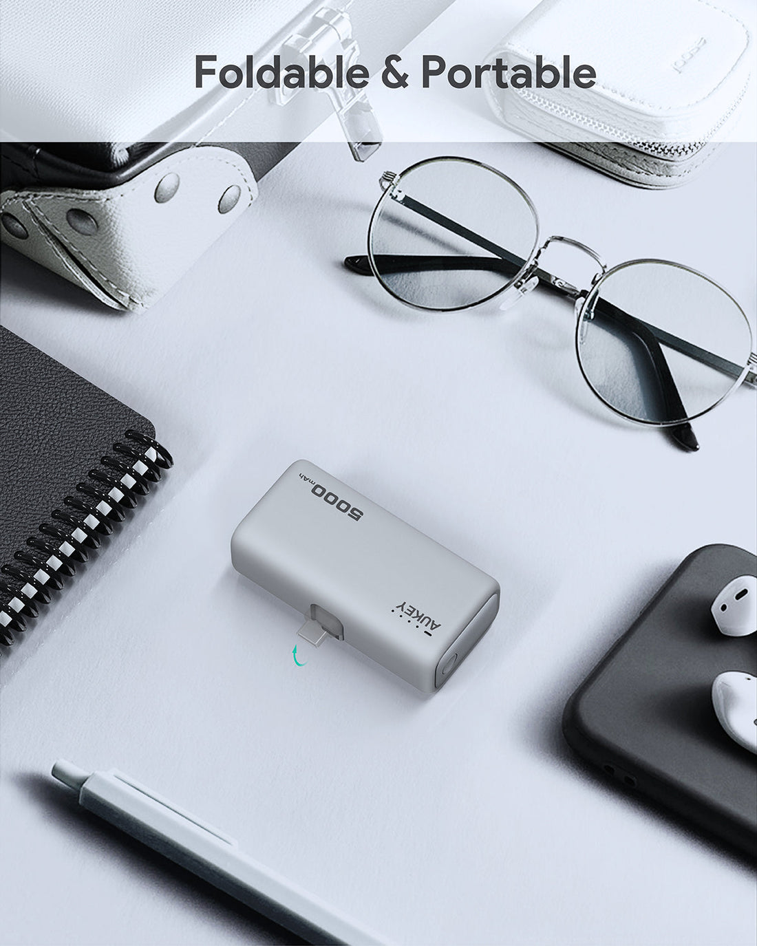 AUKEY PB-Y59 Spark Mini 5000 Portable Power Bank with Built-in USB-C P