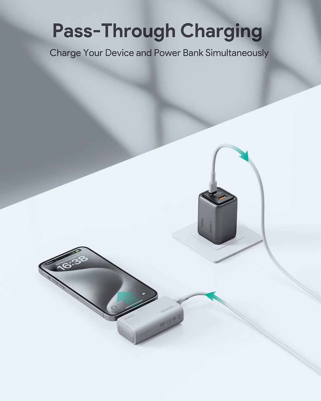 AUKEY PB-Y59 Spark Mini 5000 Portable Power Bank with Built-in USB-C P