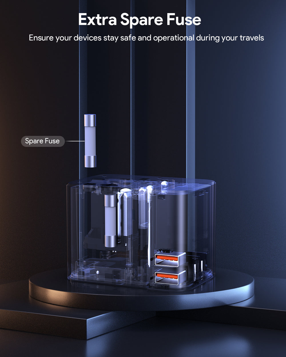 AUKEY PA-TA07A Travel Mate 35W GaN Universal Adapter with USB Ports